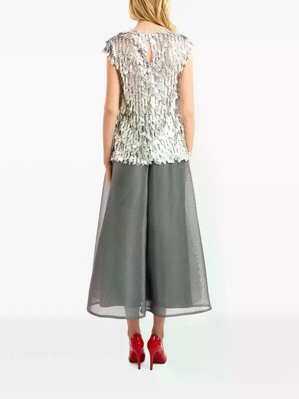 GEMY MAALOUF Sequin-embellished Sleeveless Top