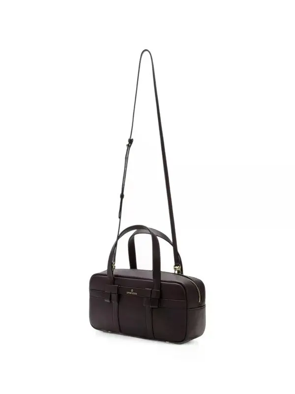 LA PORTEGNA Bibi Knotted Leather Tote Bag