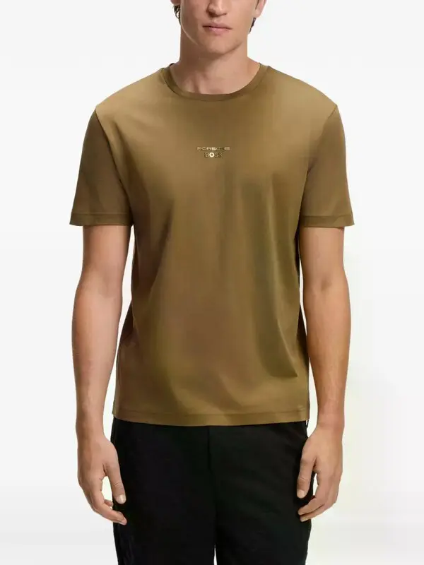 BOSS X Porsche Mercerized-cotton T-shirt With Glossy Logo
