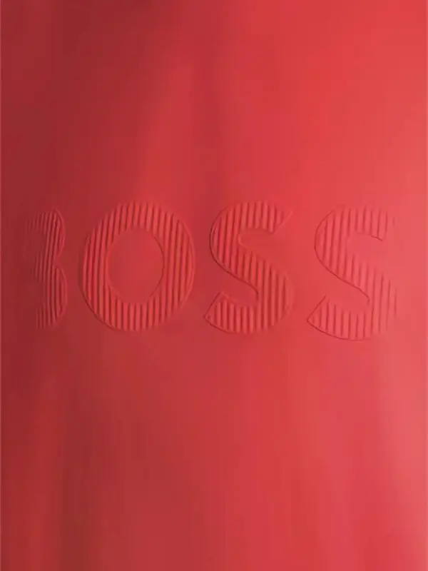 BOSS Tonal Flock-logo T-shirt In Stretch Cotton