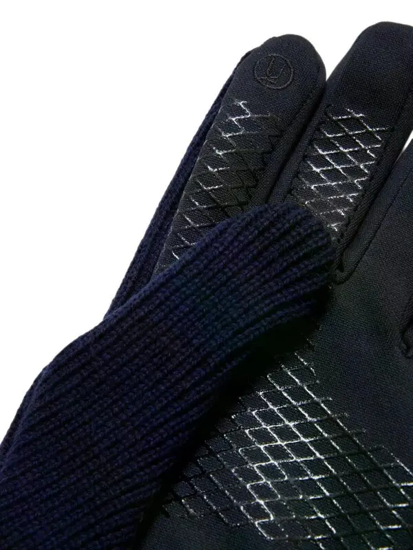 Undercover Ribbed-knit Panelled Gloves