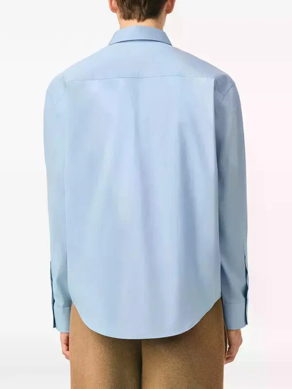 AMI Paris Boxy Cotton Shirt With De Coeur