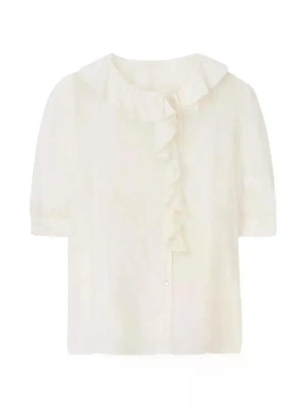 Rodebjer Xilla Ruffled Puff-sleeve Blouse