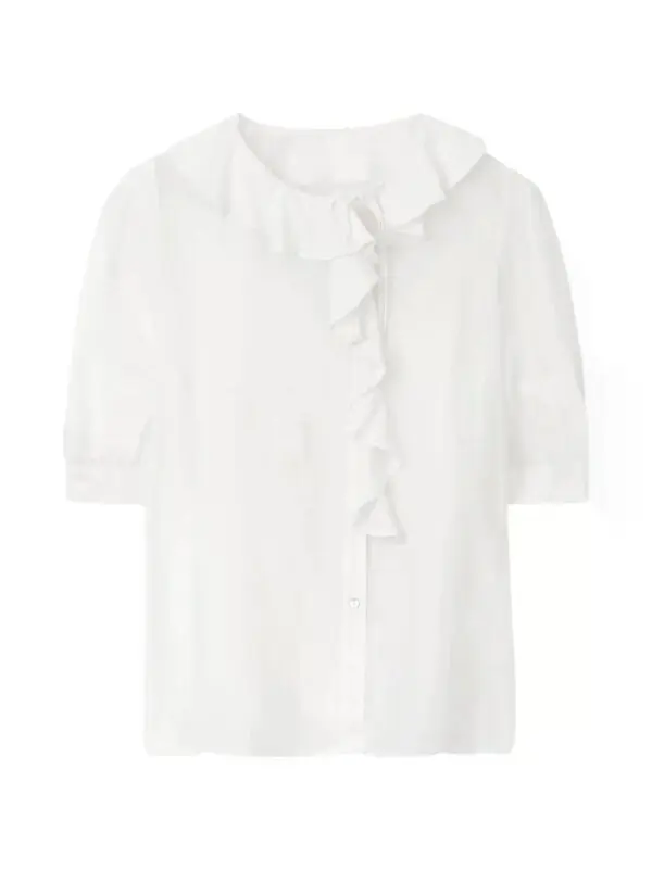 Rodebjer Xilla Ruffled Puff-sleeve Blouse