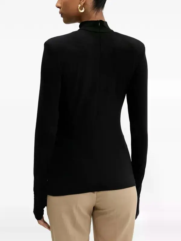 LA MANIA Logo-print High-neck Top