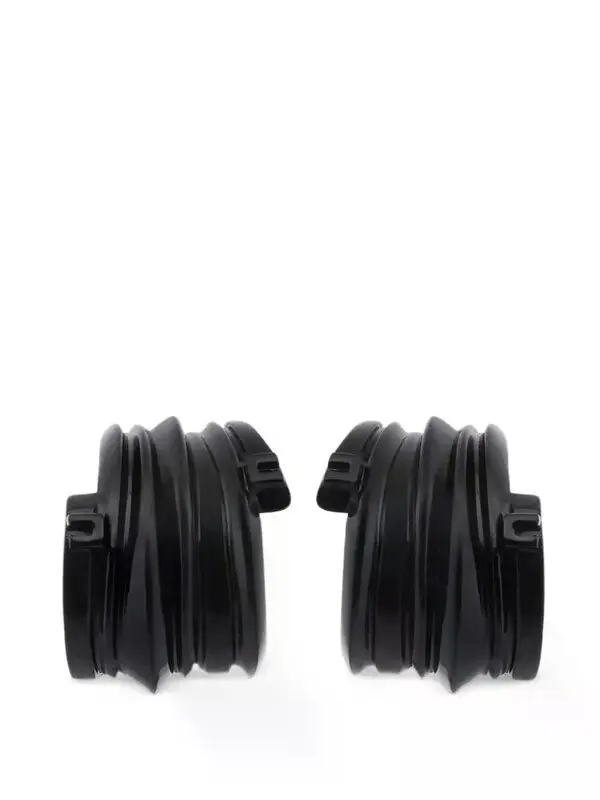 Elisabetta Franchi Spiral-design Embossed Earrings - Black