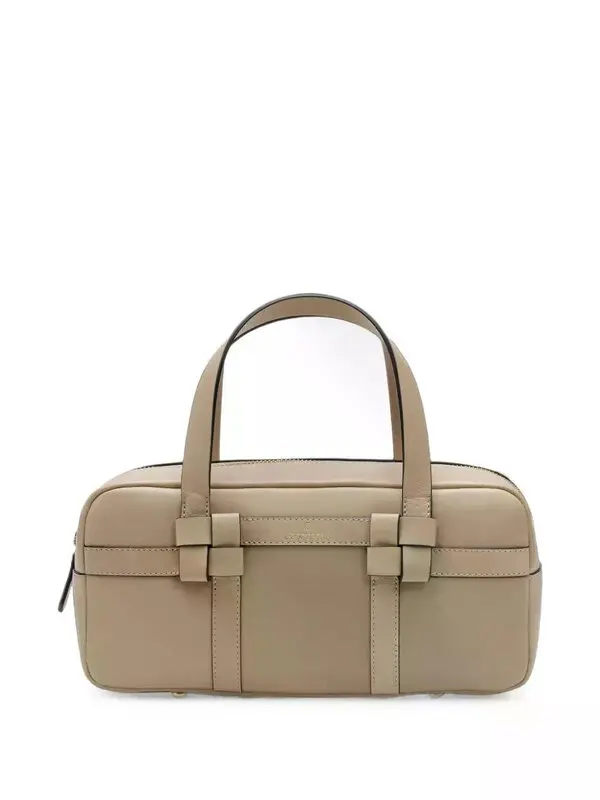 LA PORTEGNA Bibi Knotted Leather Tote Bag