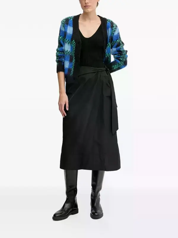 SANDRO FERRONE Check Buttoned Cardigan