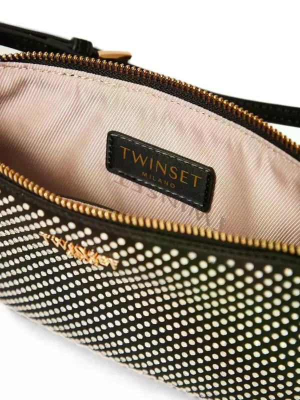 TWINSET Rhinestone-embellished Logo-plaque Crossbody Bag