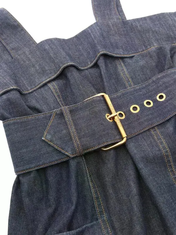 LOUIS VUITTON 2010s Belted Denim Mini Dress