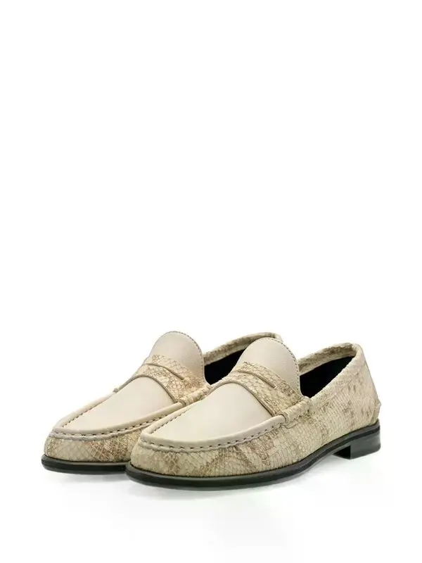 LOTTUSSE Lara Snake-effect Loafers