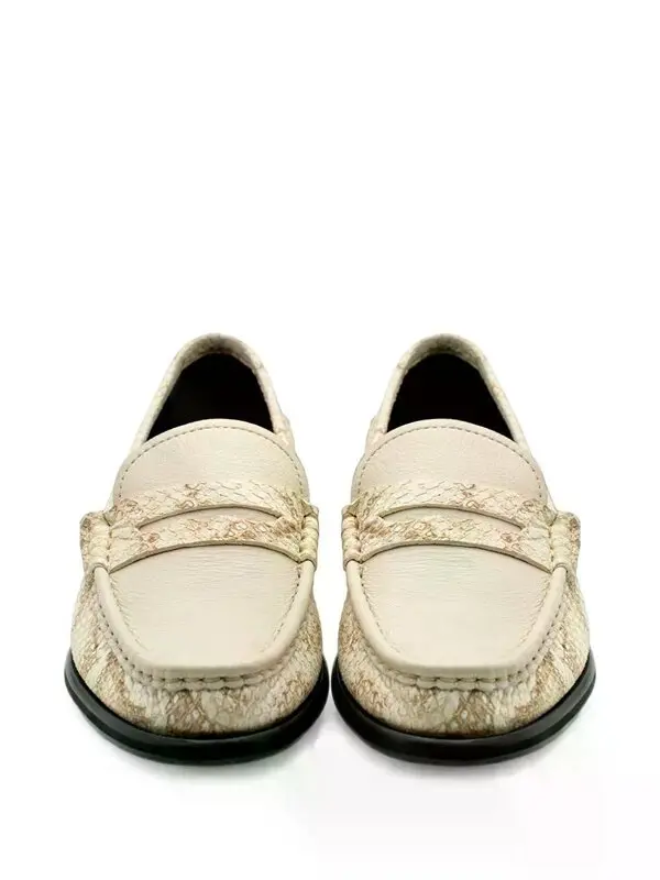 LOTTUSSE Lara Snake-effect Loafers