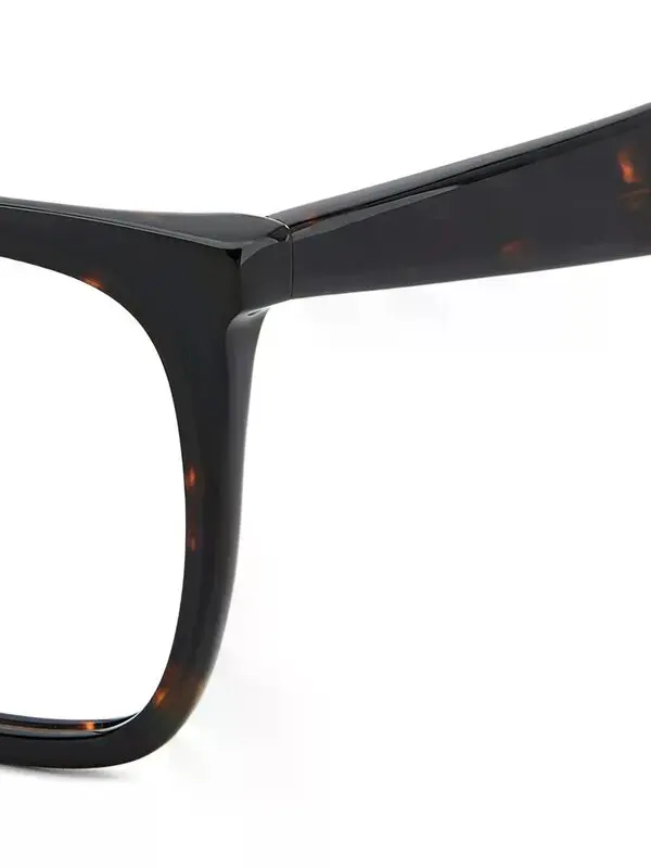 Carolina Herrera Tortoiseshell-effect Squared-frame Glasses