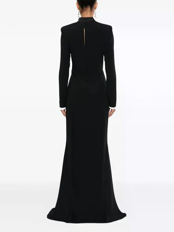 TOM FORD Satin-panelled High-neck Dress