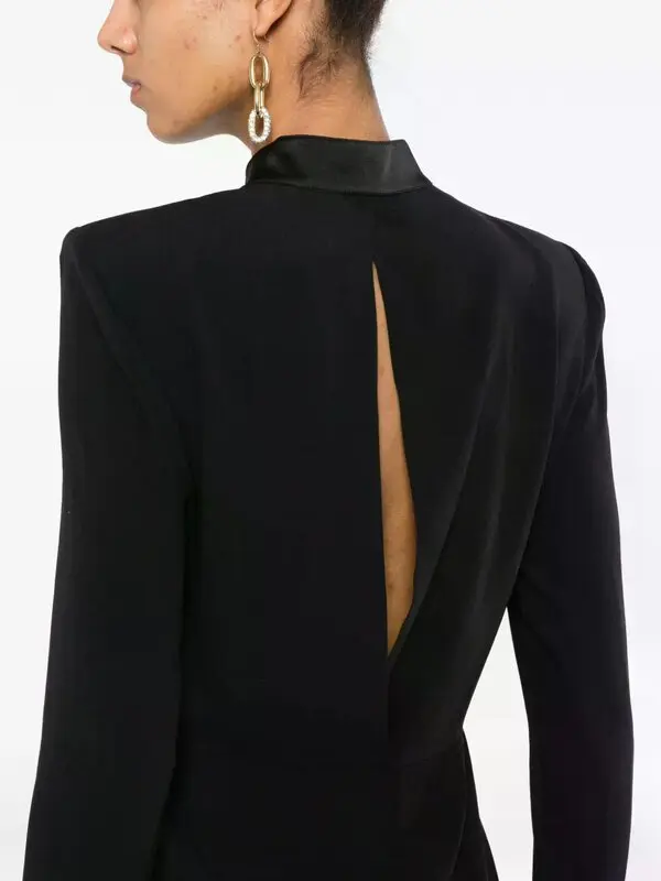 TOM FORD Satin-panelled High-neck Dress