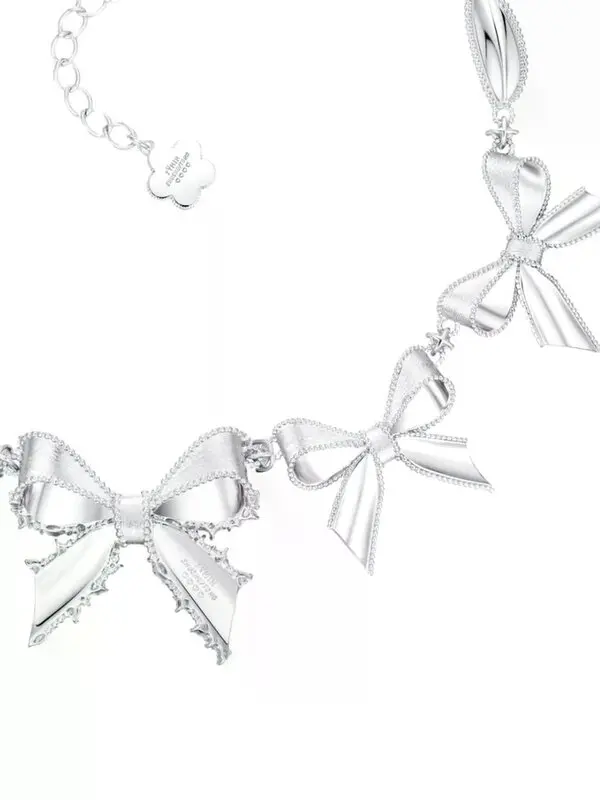 SHUSHU/TONG Yvmin Bow-detail Necklace - Silver