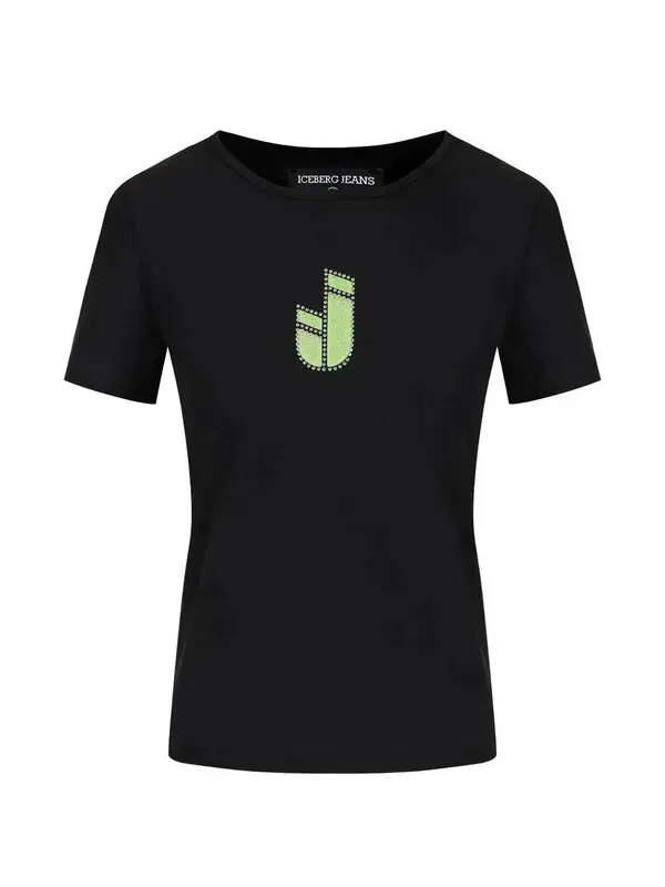 Iceberg Crystal-embellished Logo-patch T-shirt