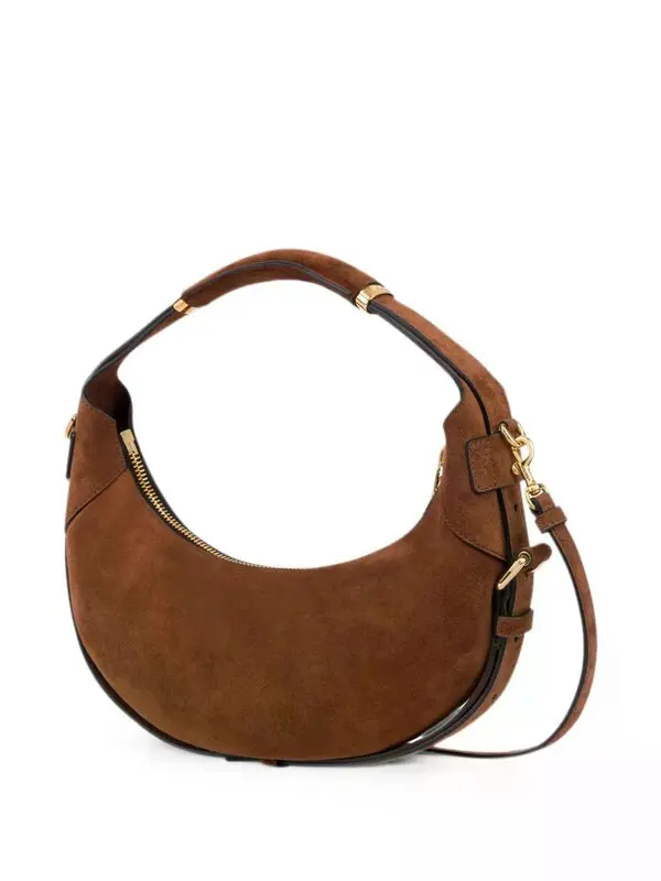 Moschino Suede-finish Curved Shoulder Bag