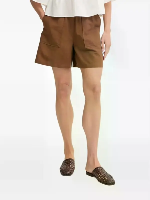 Marc O'polo Drawstring Patch-pocket Shorts - Brown