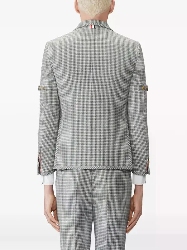 Thom Browne Wool Pique Gunclub Check Jacket With Armband