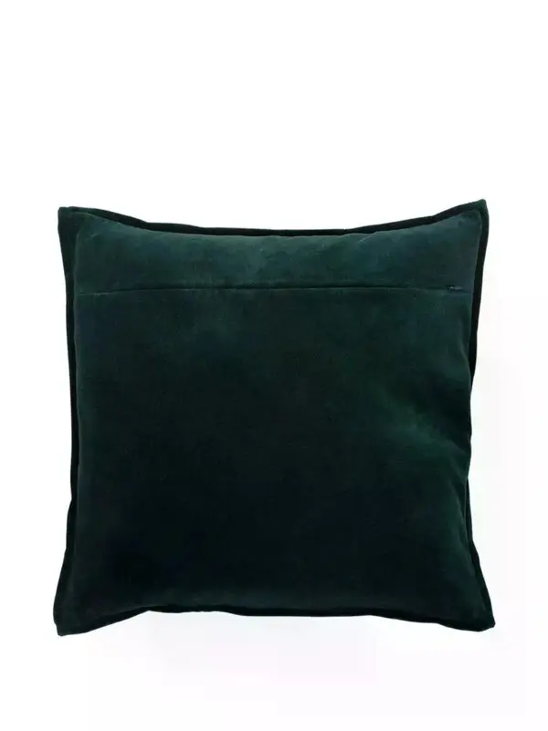 POMAX Alpha Opposites Velvet-panel Linen Cushion - Brown