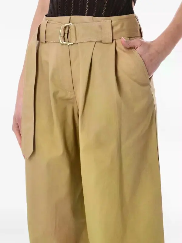SESSUN Belted-pleated Tailored Trousers
