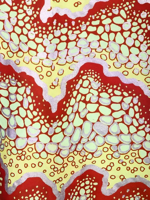 VLISCO DIALOGUES Bubble Geometric-pattern Wide-collar Blouse