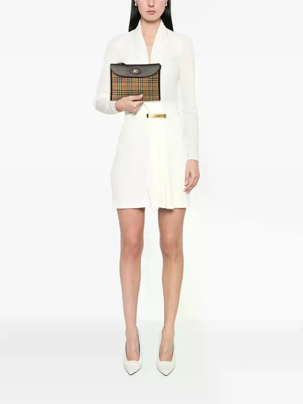 Burberry 20th Century Haymarket Check Canvas Clutch Bag
