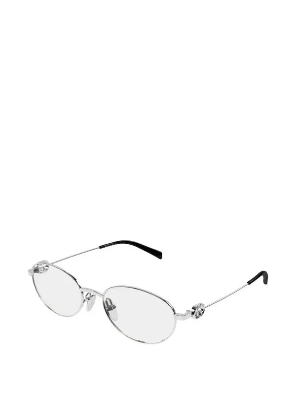 Gucci Oval-frame Glasses - Silver