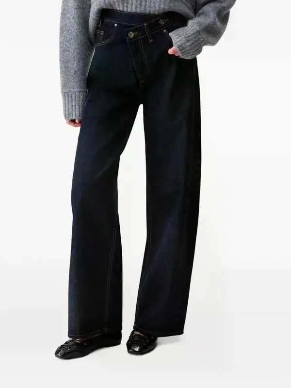 Liu Jo Straight Jeans With Asymmetric Waistband