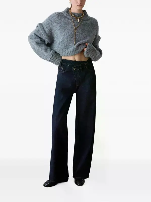 Liu Jo Straight Jeans With Asymmetric Waistband
