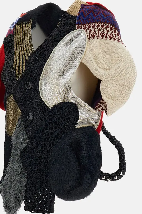 Junya Watanabe Cardigan Asimmetrico Patchwork