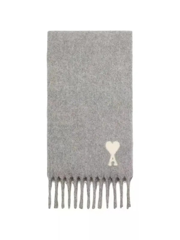 AMI Paris Alpaca Scarf With De Coeur