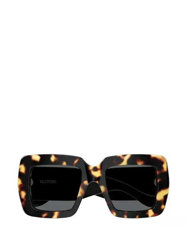 Valentino Garavani Vlogo Square-frame Sunglasses - Brown