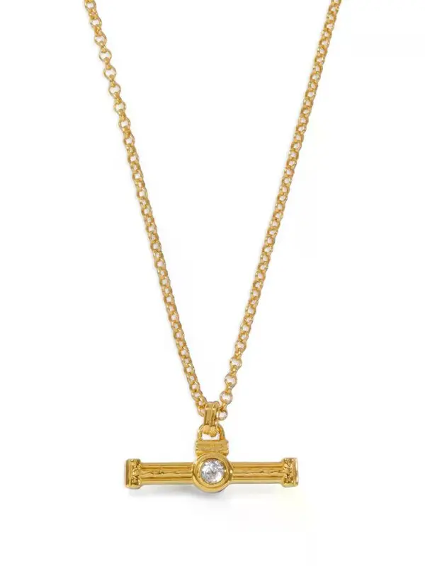 OTTOMAN HANDS Topaz T-bar Necklace - Gold