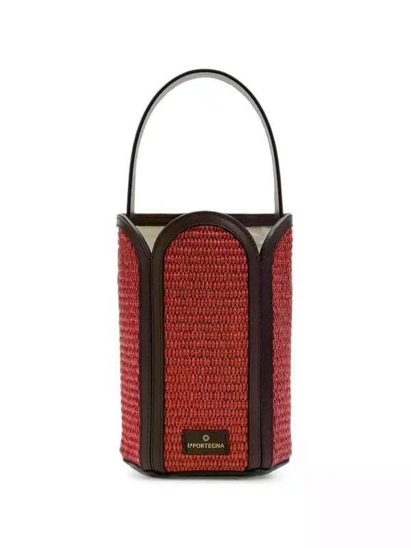 LA PORTEGNA Barbara Woven Bucket Bag