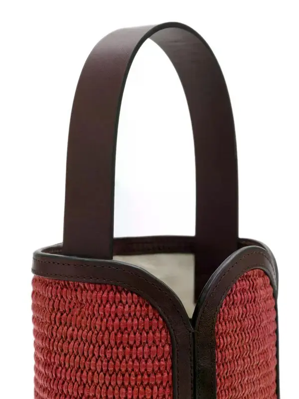 LA PORTEGNA Barbara Woven Bucket Bag