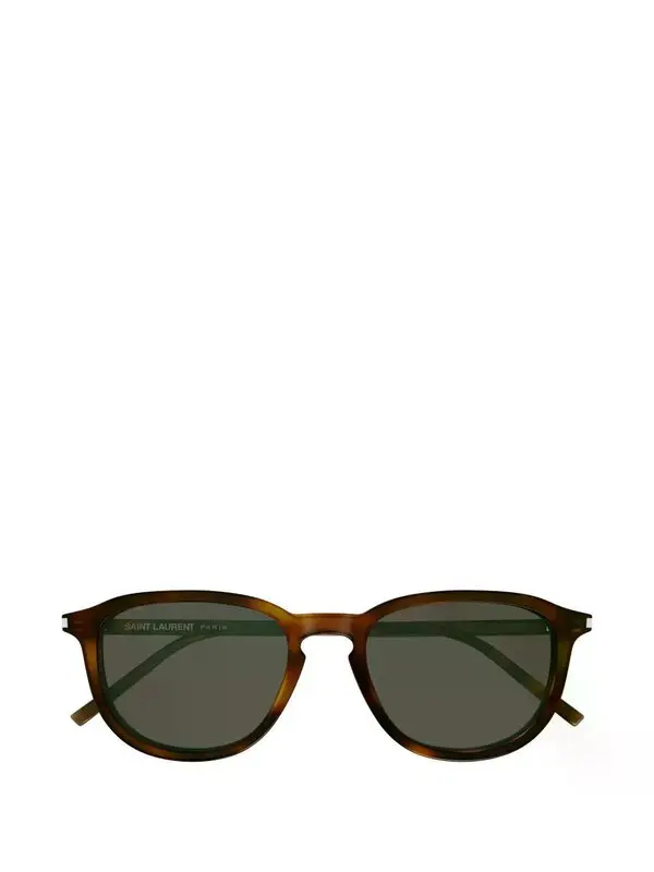 Saint Laurent Sl 939 Tortoiseshell-effect Round-frame Sunglasses - Brown