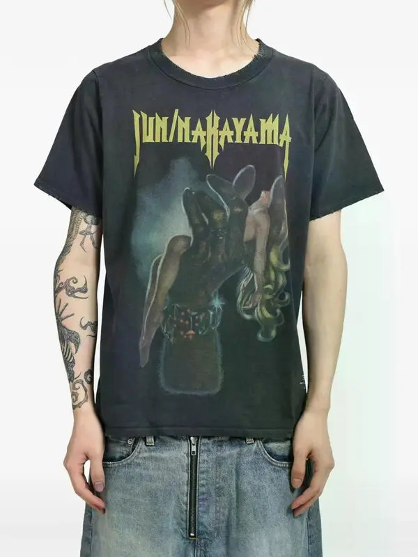 JUN/NAKAYAMA Make Love Graphic-print Washed T-shirt