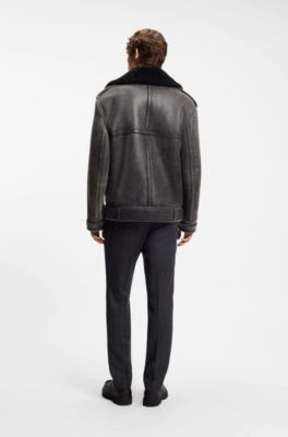 Hugo X Entire Studios Relaxed-fit Leather Jacket