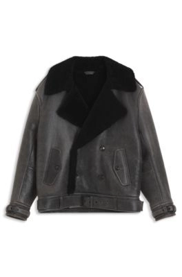 Hugo X Entire Studios Relaxed-fit Leather Jacket