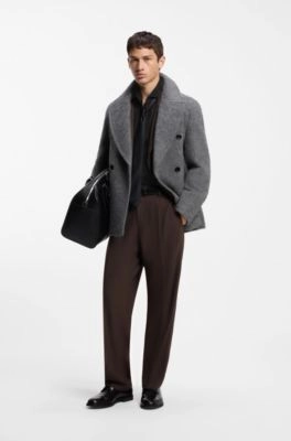 Hugo Slim-fit Shirt In Jacquard-patterned Fabric
