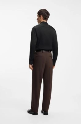Hugo Slim-fit Shirt In Jacquard-patterned Fabric