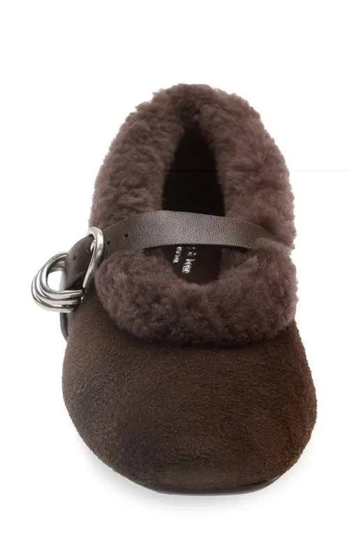 Rag & Bone Spire Genuine Shearling Mary Jane Leather Flat - Dccsd