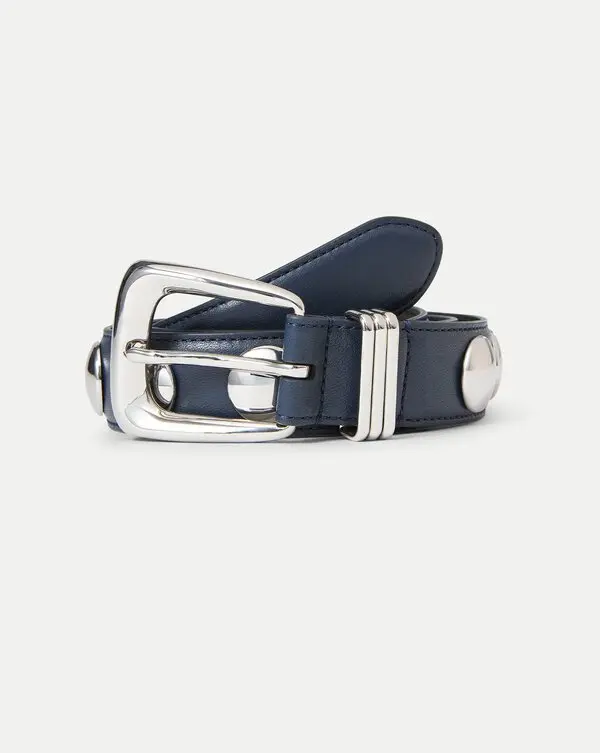 Veronica Beard Arch Studded Leather Belt