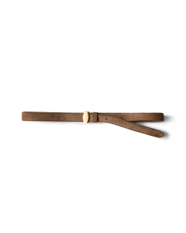 Veronica Beard Dash Suede Belt - Bark