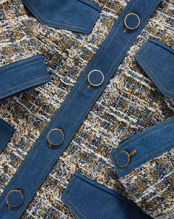 Veronica Beard Ainslie Tweed Jacket - Navy Multi