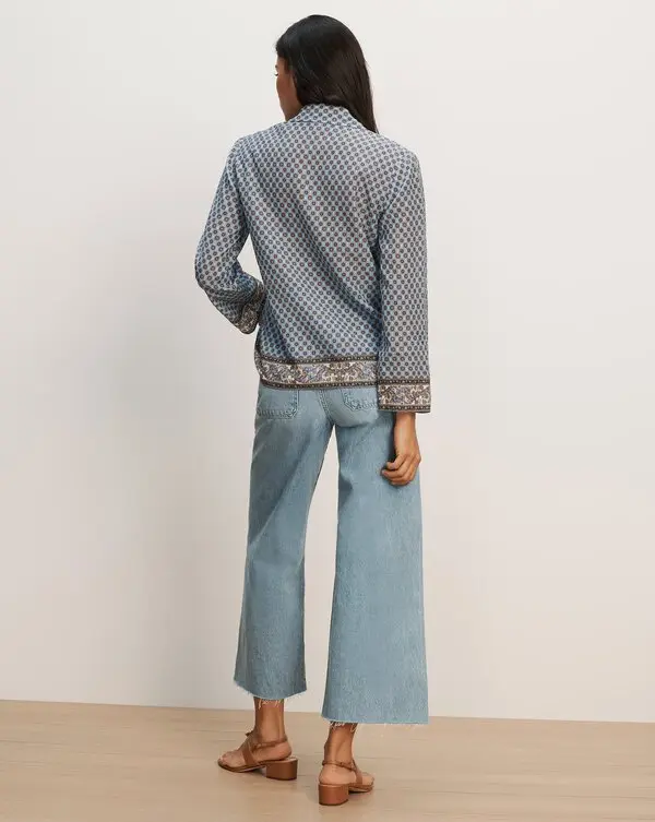 Veronica Beard Eva Scarf-print Blouse