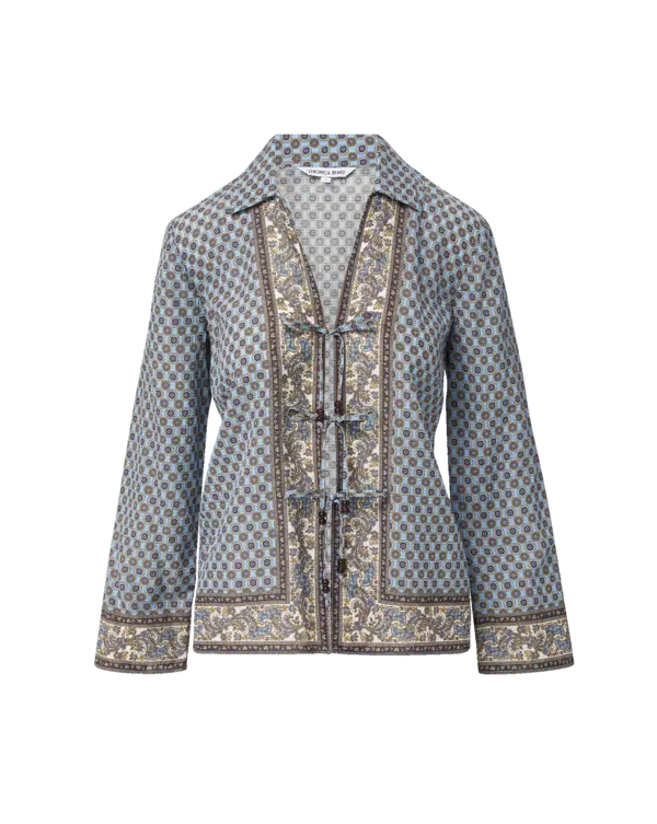 Veronica Beard Eva Scarf-print Blouse