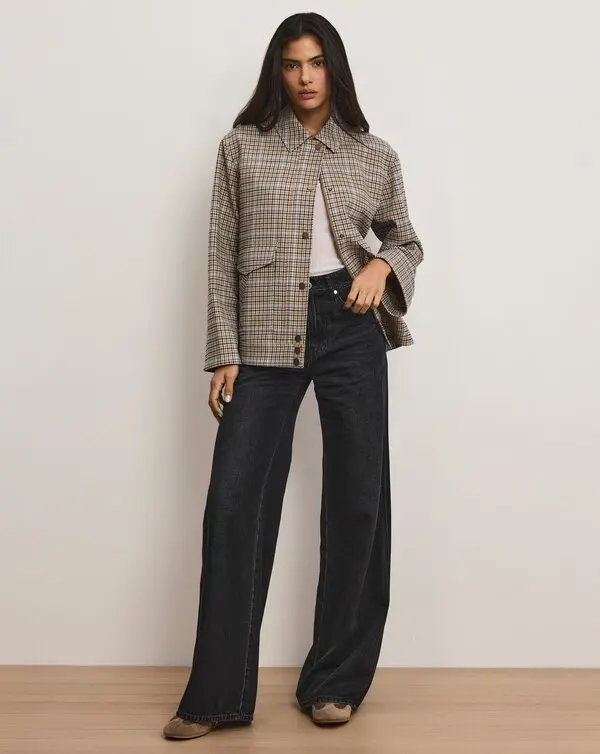 Veronica Beard Kasper Plaid Chore Jacket